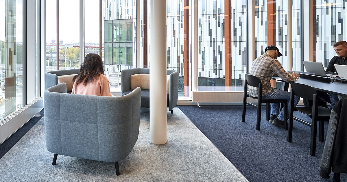 Världslitteraturhuset-kirjasto Göteborgissa – Input interior – Projekti